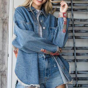 Veveret | Jackets & Coats | Aztec Denim Jacket Yellowstone | Poshmark
